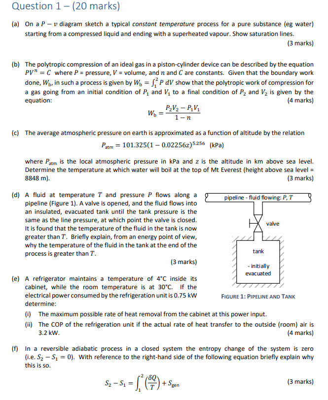 Solved (a) On a P−v diagram sketch a typical constant | Chegg.com