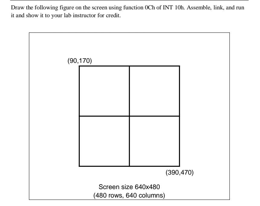 Solved Draw the following figure on the screen using | Chegg.com