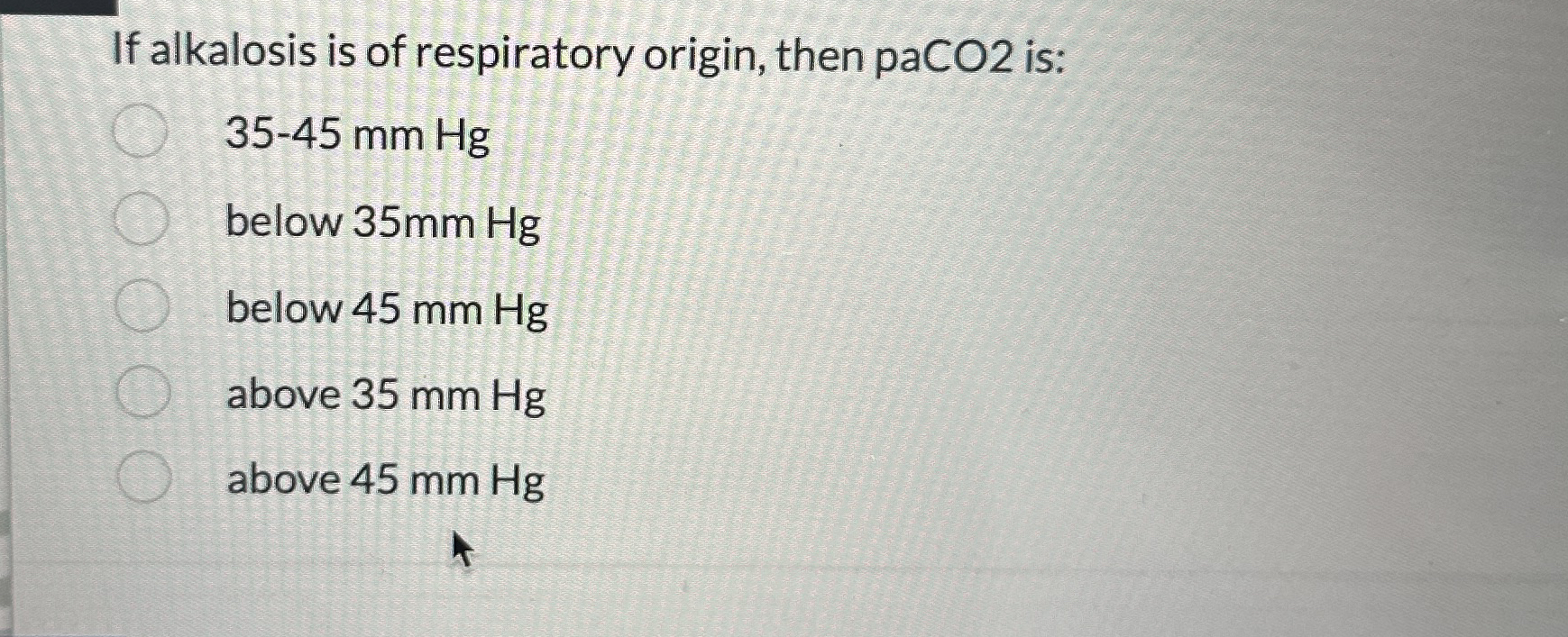High Quality SOLUTION If alkalosis is of respiratory origin, then paCO2 | Chegg.com