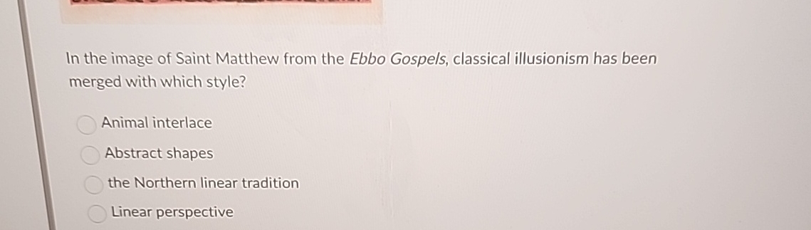 Solved In the image of Saint Matthew from the Ebbo Gospels, | Chegg.com