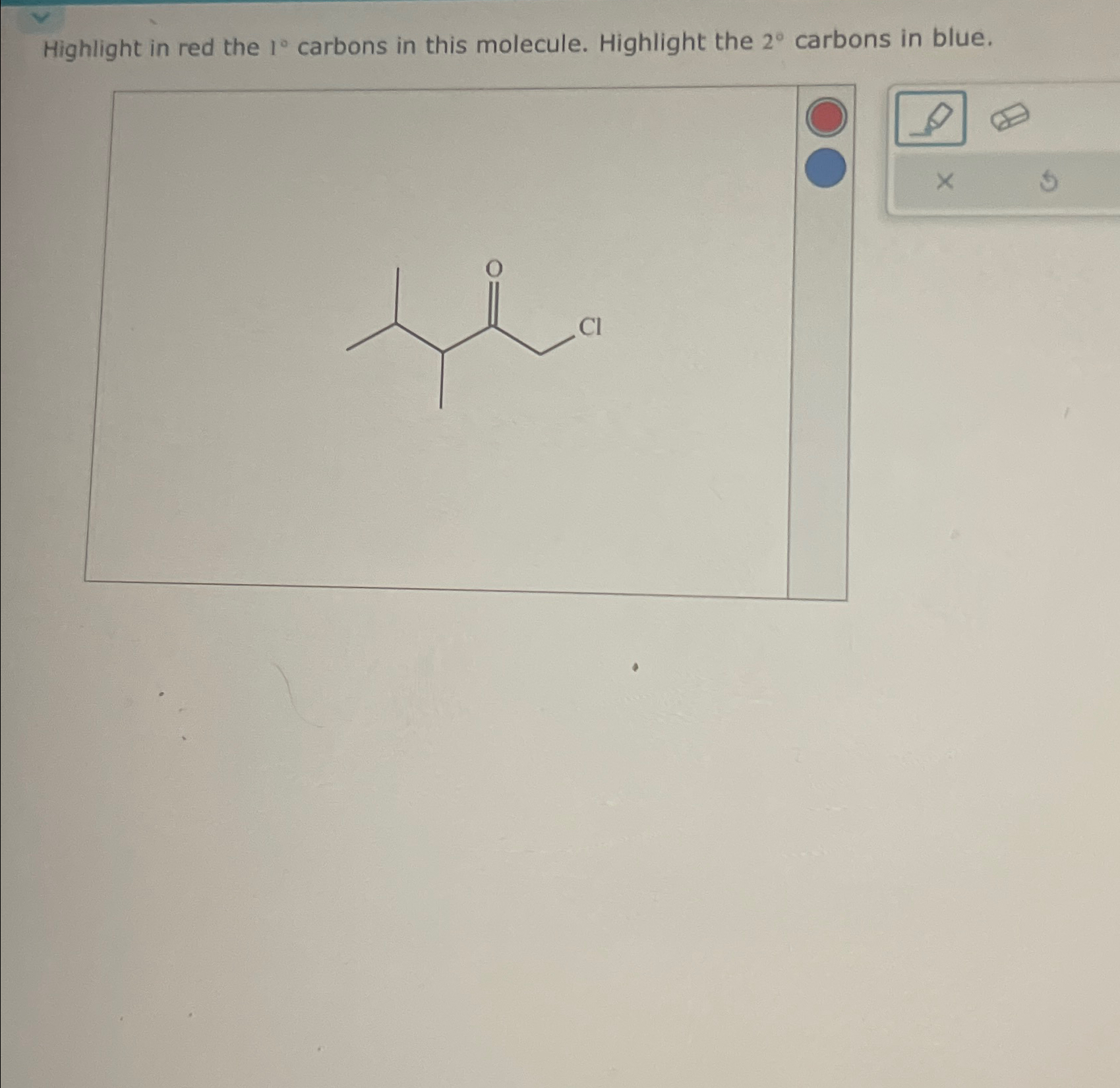 Solved Highlight in red the 1° ﻿carbons in this molecule. | Chegg.com