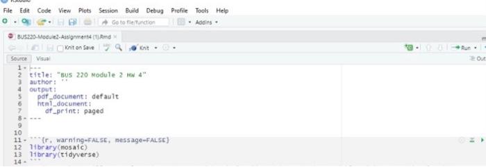 File Edit Code View Plots Session Build Debug Profile | Chegg.com