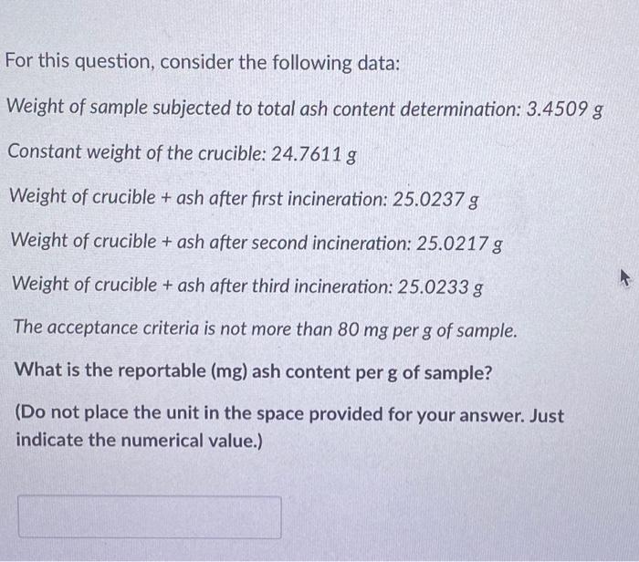 Solved For this question, consider the following data: | Chegg.com