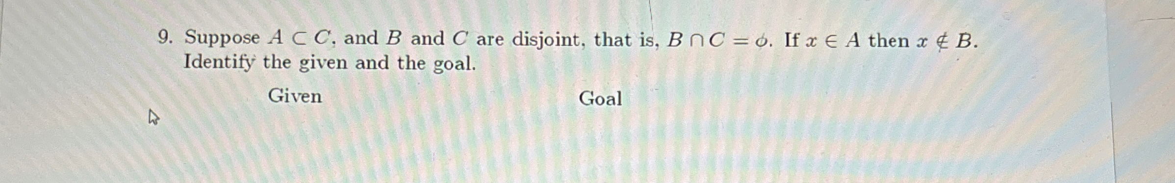 Solved Suppose AsubC, and B ﻿and C ﻿are disjoint, that | Chegg.com