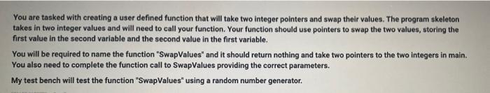 Solved You are tasked with creating a user defined function | Chegg.com
