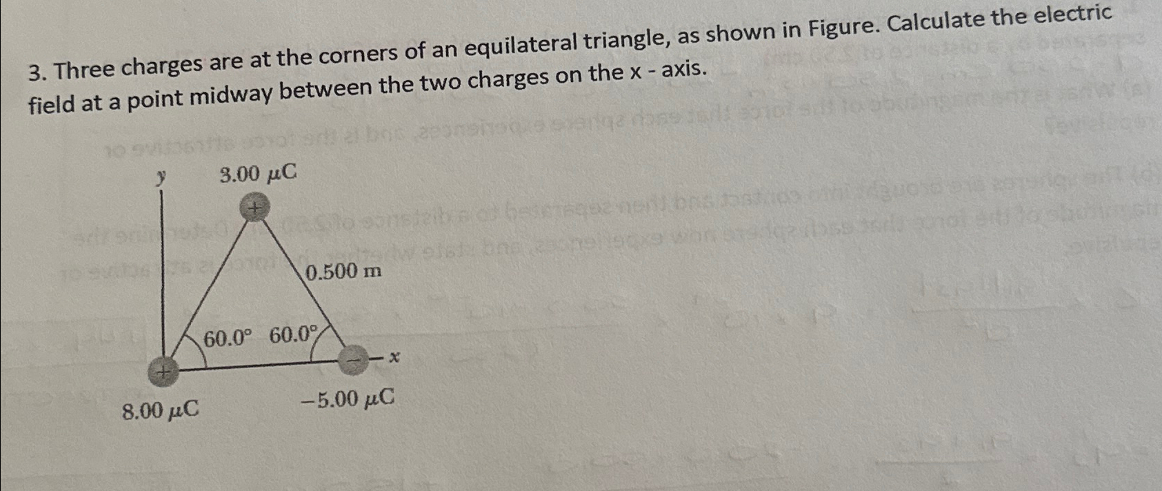 Solved Three charges are at the corners of an equilateral | Chegg.com