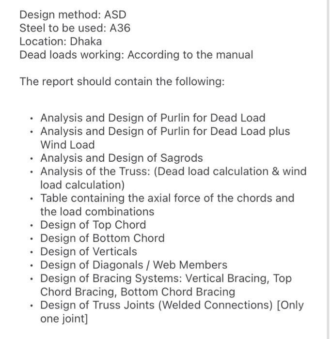 Solved Design method: ASD Steel to be used: A36 Location: | Chegg.com