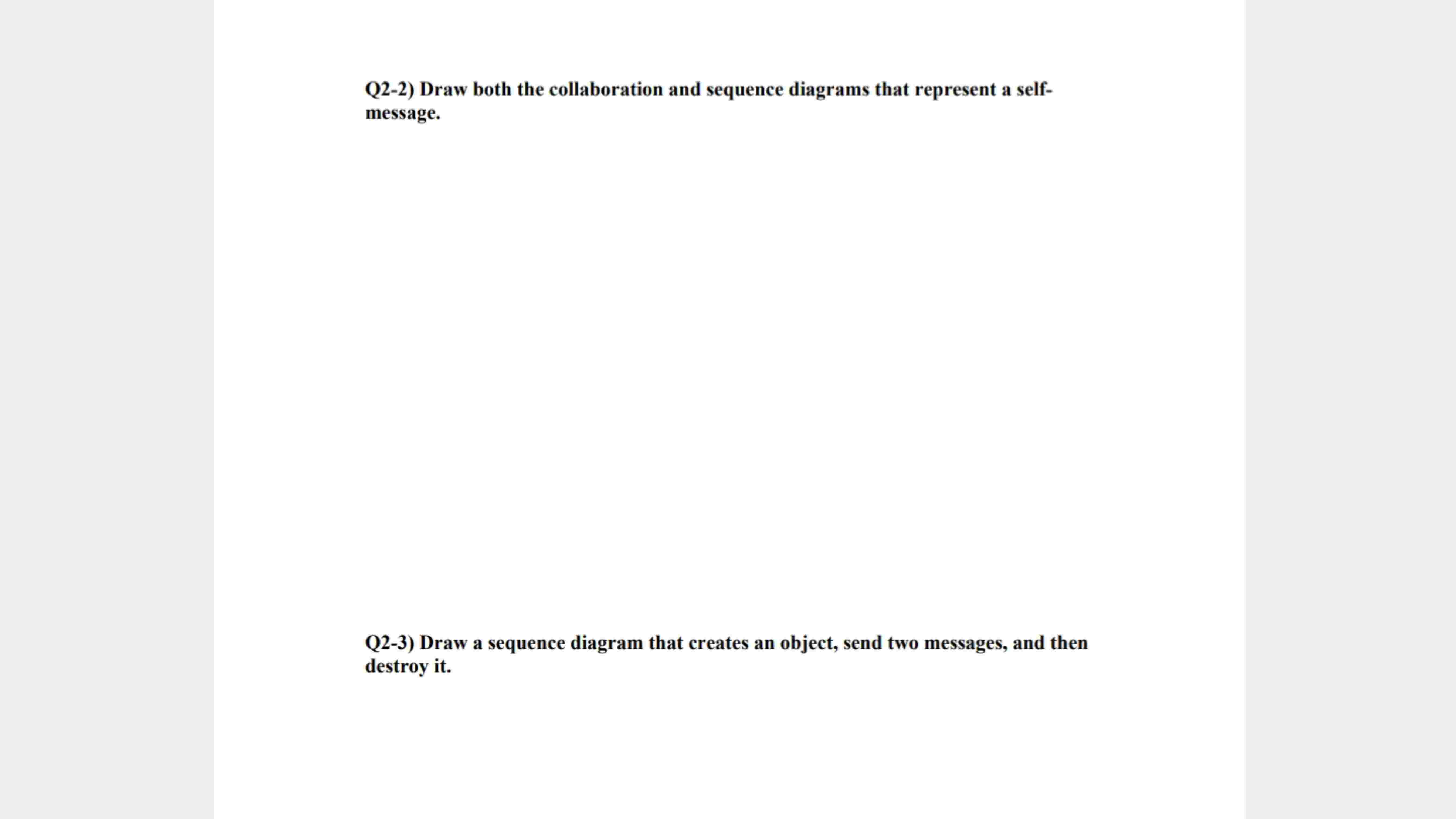 Solved Q2-2) ﻿Draw both the collaboration and sequence | Chegg.com
