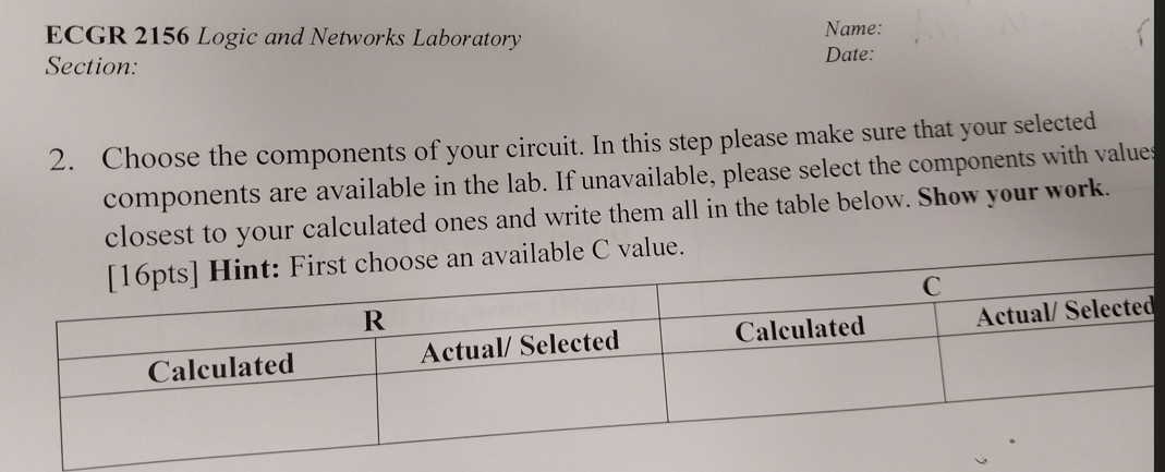 ECGR 2156 ﻿Logic and Networks | Chegg.com