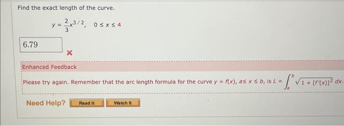 Solved Find the exact length of the curve. y=32x3/2,0≤x≤4 | Chegg.com