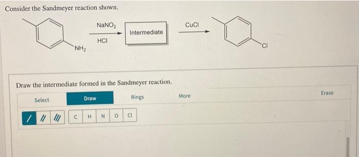 Solved Consider the Sandmeyer reaction shown. NaNO2 Cuci | Chegg.com
