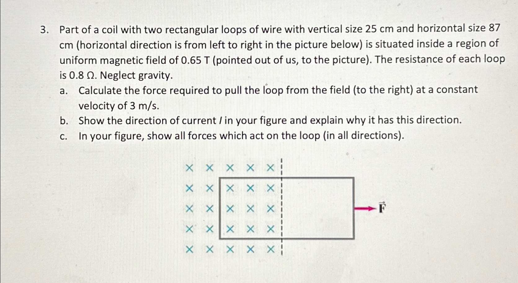 Solved Part of a coil with two rectangular loops of wire | Chegg.com