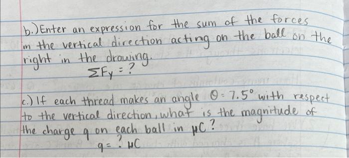 Solved Two positively-charged balls with equal amounts of | Chegg.com
