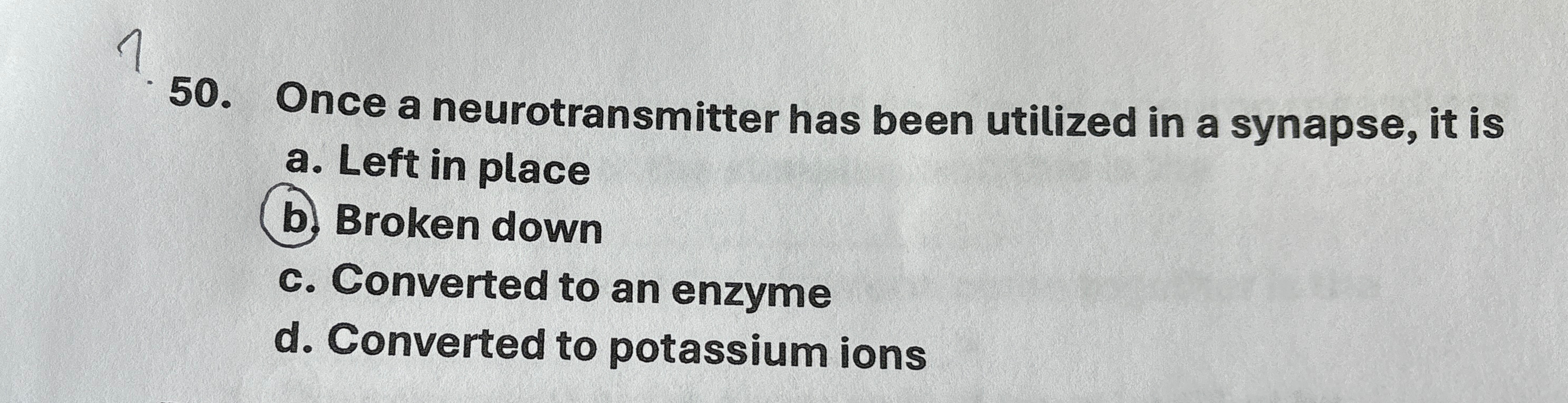 Solved Once a neurotransmitter has been utilized in a | Chegg.com