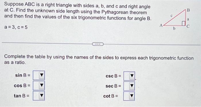 Solved Suppose ABC is a right triangle with sides a,b, and c | Chegg.com