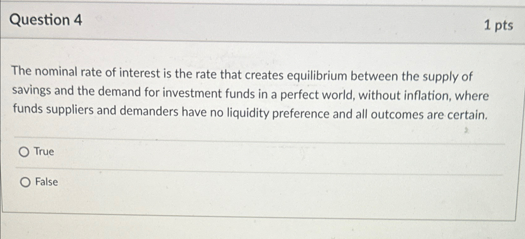 Solved Question 41 ﻿ptsThe nominal rate of interest is the | Chegg.com