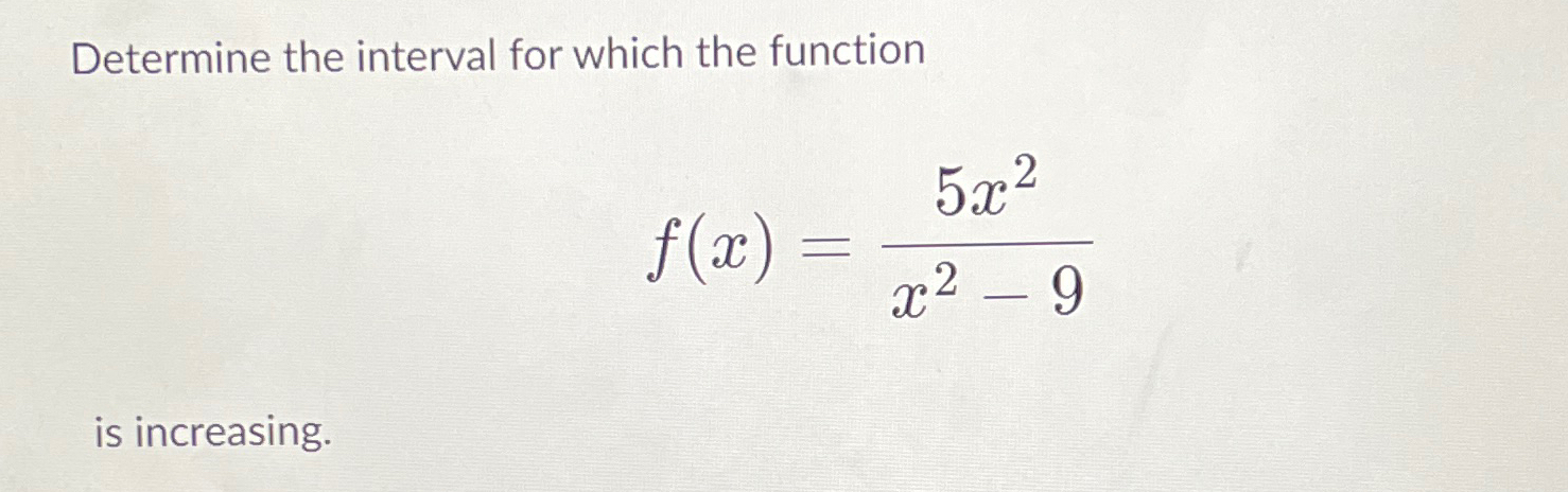 Solved Determine the interval for which the | Chegg.com