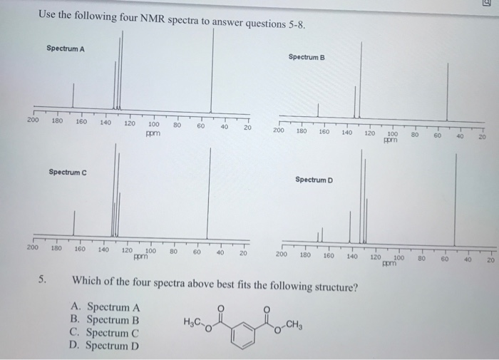 Solved Use the following four NMR spectra to answer | Chegg.com