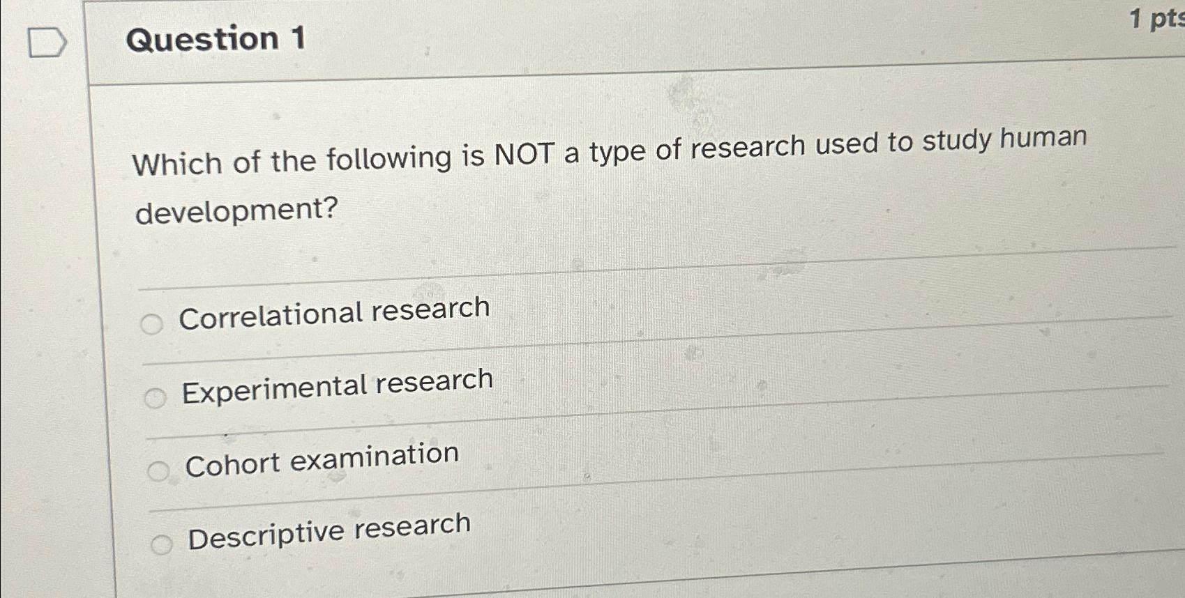 Solved Question 1Which of the following is NOT a type of | Chegg.com
