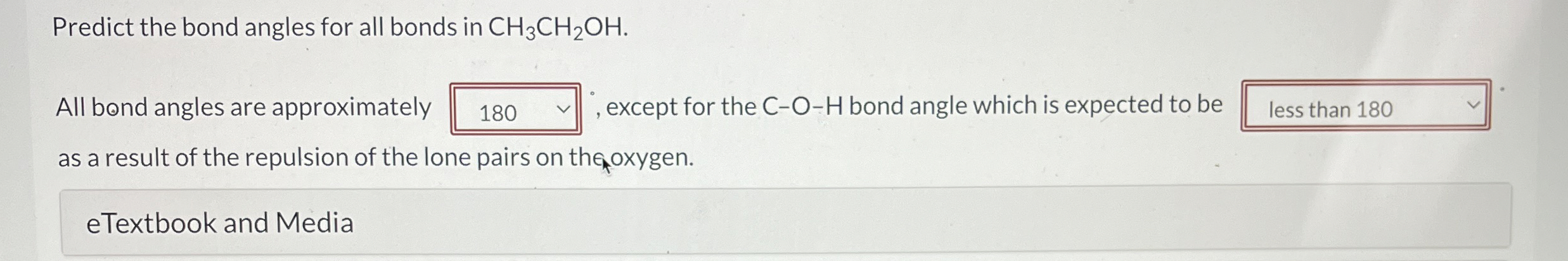 Solved Predict the bond angles for all bonds in CH3CH2OH.All | Chegg.com