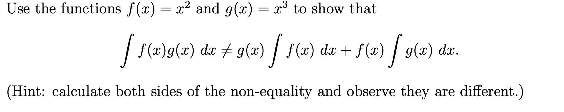 Solved Use the functions f(x)=x2 ﻿and g(x)=x3 ﻿to show | Chegg.com