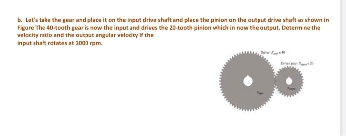 Solved b. Let's take the gear and place it on the input | Chegg.com