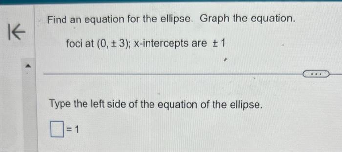Solved Find an equation for the ellipse. Graph the equation. | Chegg.com