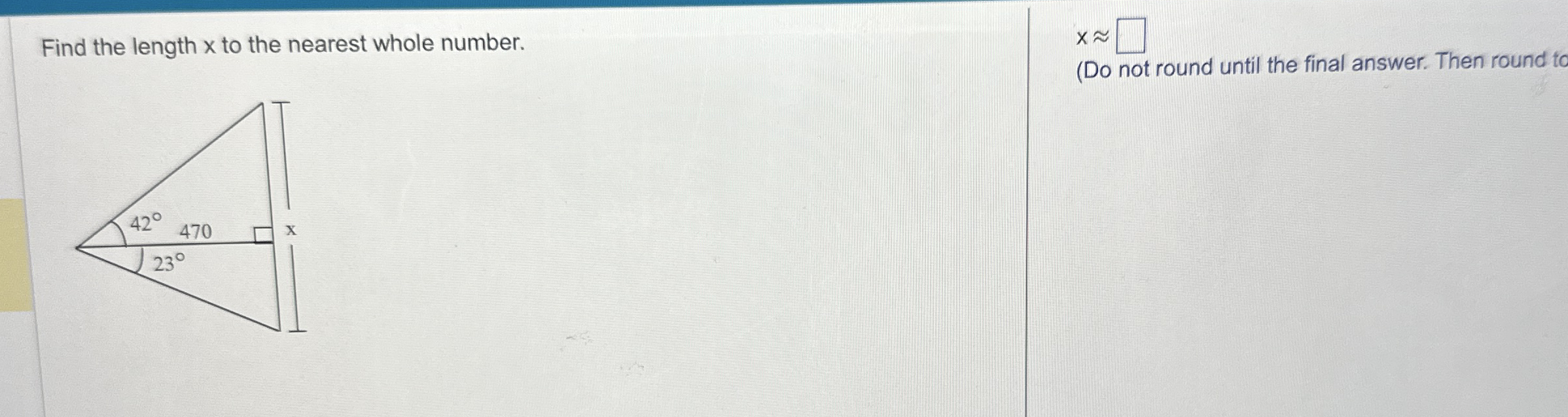 Solved x~~(Do not round until the final answer. Then round | Chegg.com