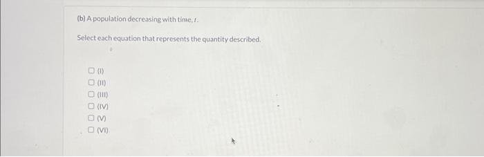 Solved For each description (a)- (c), select the expressions | Chegg.com