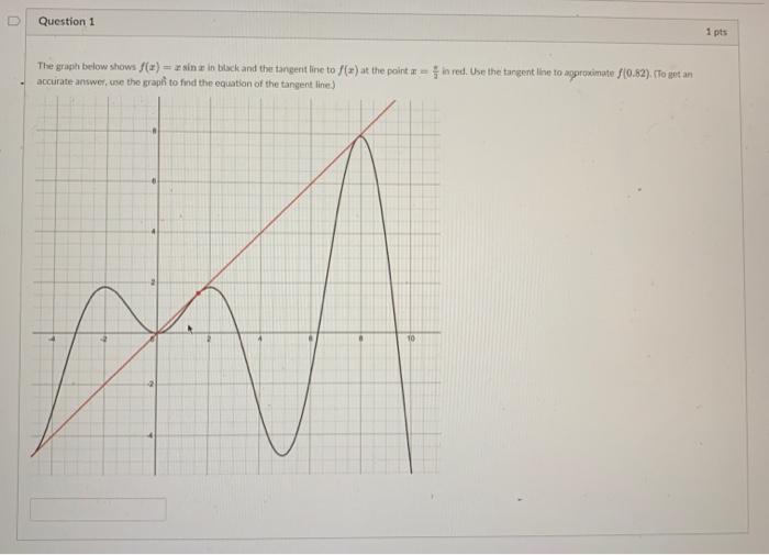 Solved he graph below shows f(x)=xsinx in black and the | Chegg.com