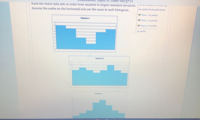 Solved Question 2 Rank the below data sets in order from | Chegg.com