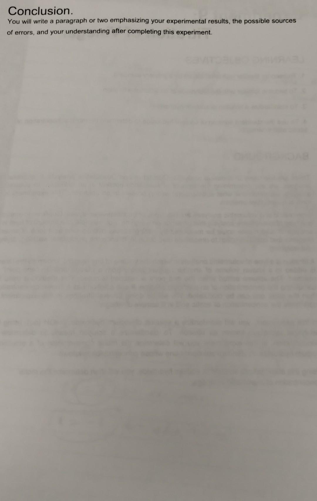 Solved Experiment 8 . Molecular Mass of a Volatile Liquid | Chegg.com