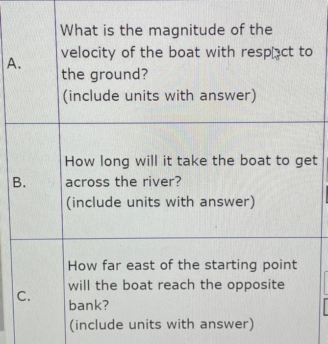 Solved 4. current A boat's speed in still water is 1.65 m/s. | Chegg.com