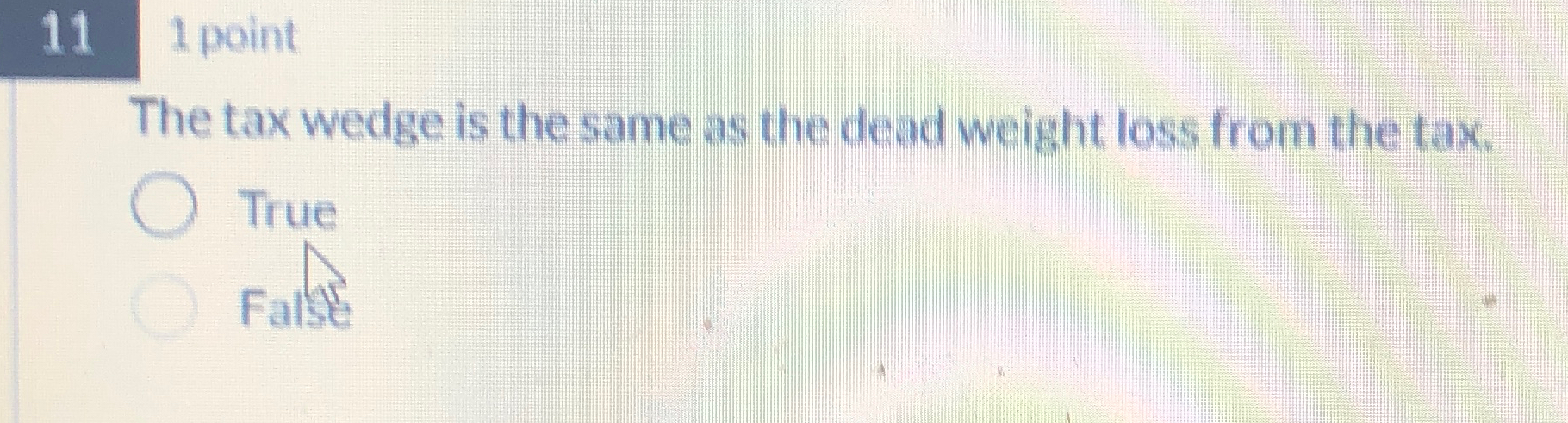 Solved 11 ﻿pointThe tax wedge is the same as the dead weight | Chegg.com