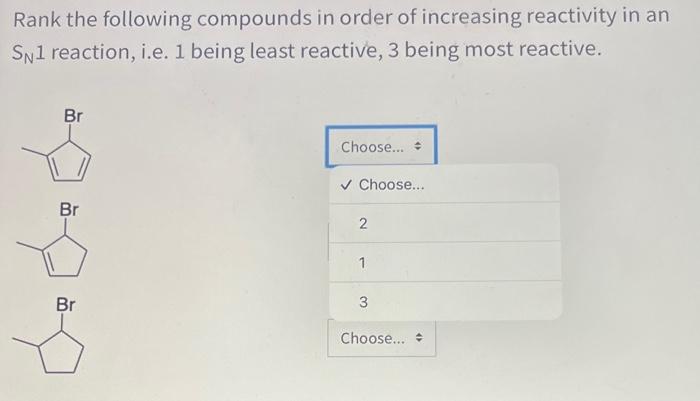 Solved Rank the following compounds in order of increasing | Chegg.com