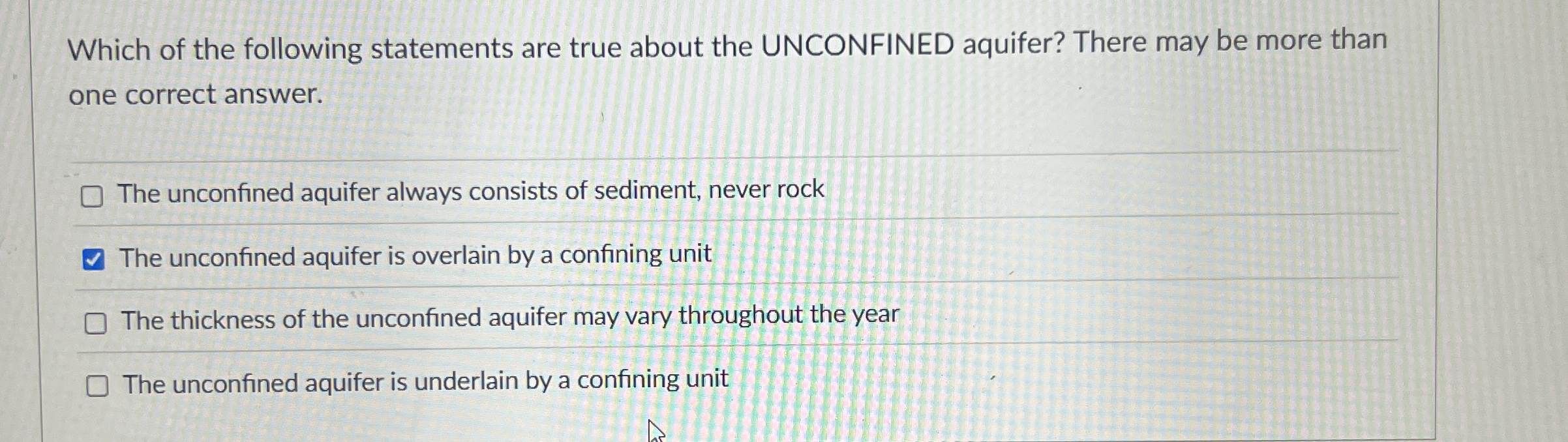 Solved Which of the following statements are true about the | Chegg.com