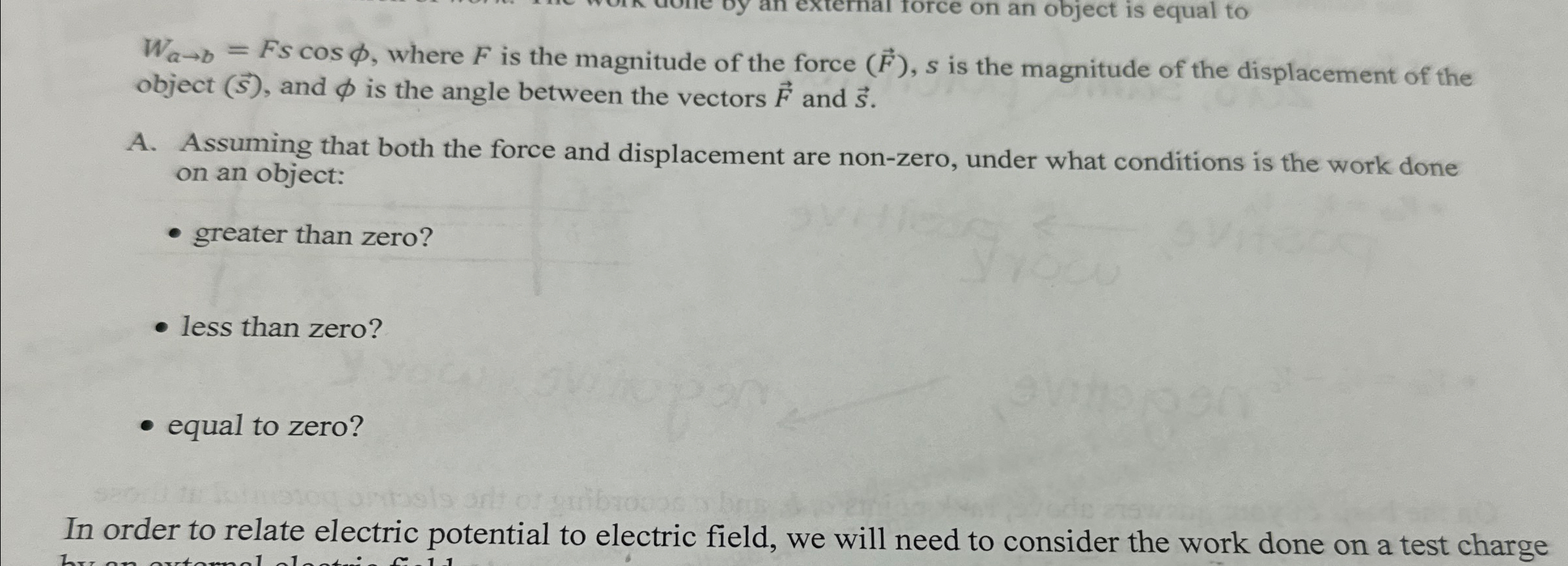 Solved In order to relate electric potential to electric | Chegg.com