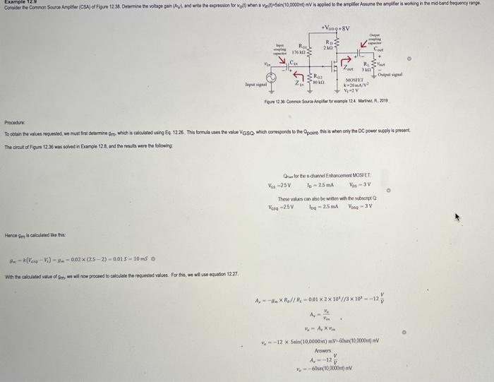 Solved use the following as an example to solve the second | Chegg.com