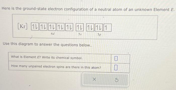Solved Here is the ground-state electron configuration of a | Chegg.com