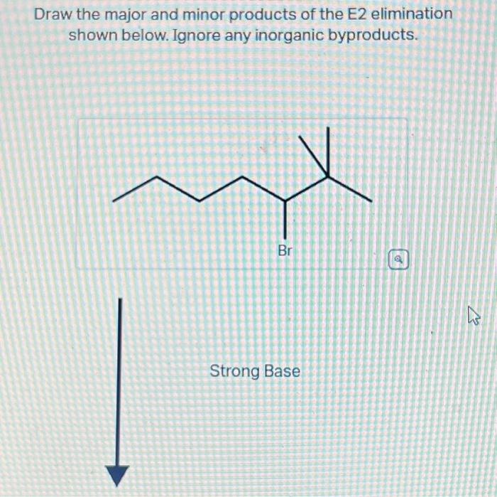 Solved Draw the major and minor products of the E2 | Chegg.com