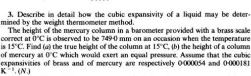 Solved 3. Describe in detail how the cubic expansivity of a | Chegg.com