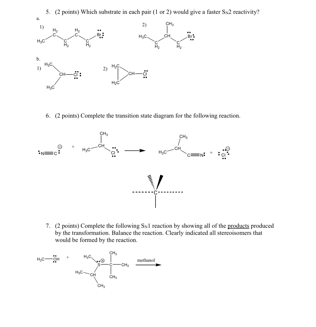 Solved by an EXPERT (2 ﻿points) ﻿Which substrate in each pair (1 ﻿or 2 ) | Chegg.com