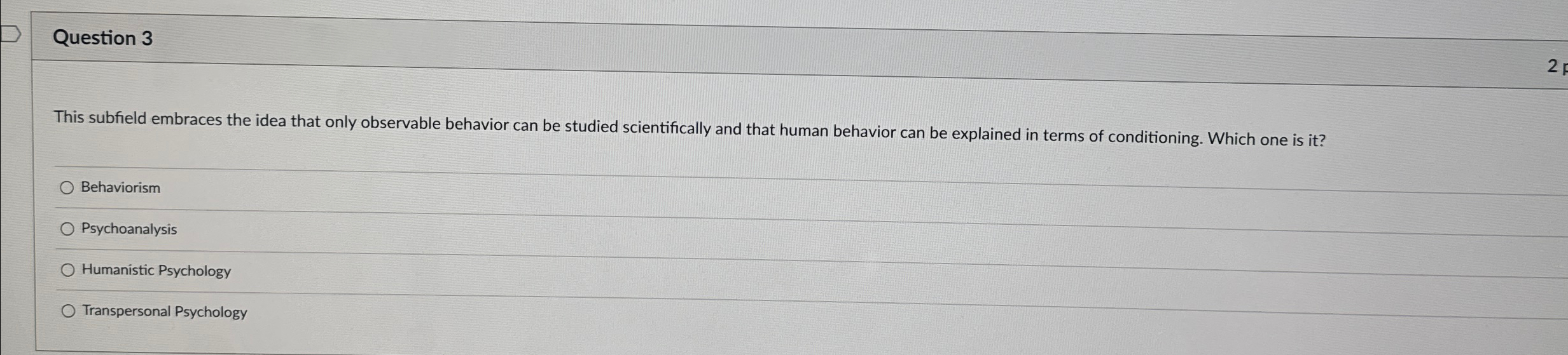 Solved Question 32 ﻿F This subfield embraces the idea that | Chegg.com
