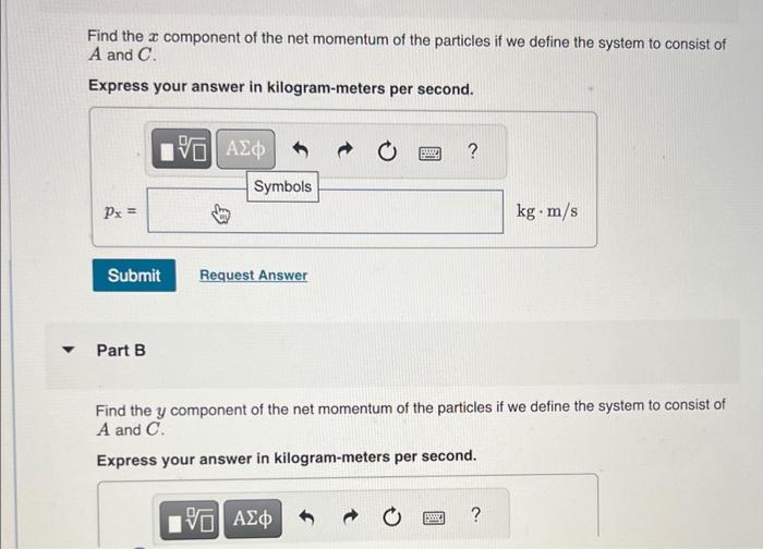 Solved Three objects A,B, and C are moving as shown in | Chegg.com