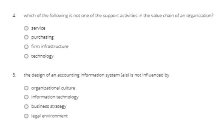 Solved 4 which of the following is not one of the support | Chegg.com