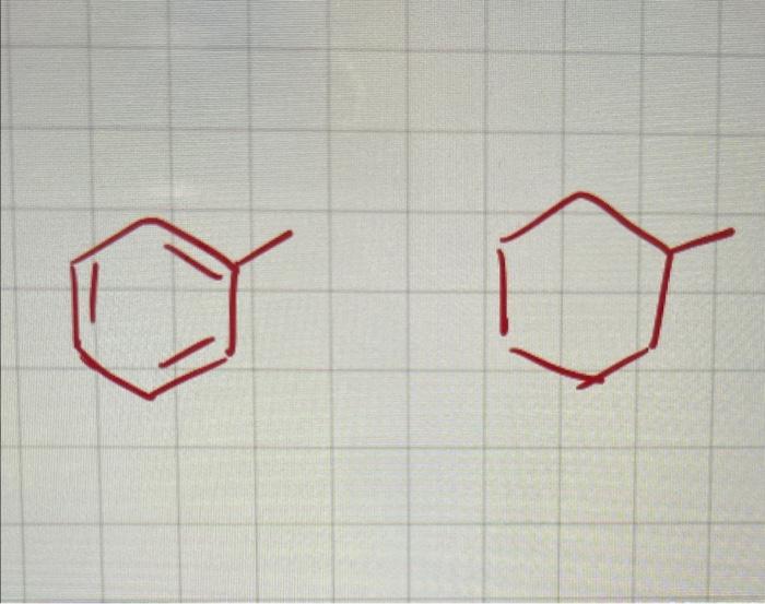 Solved does the methyl benzene and methylcyclohexane have a | Chegg.com