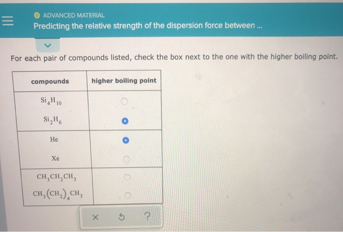 Solved O ADVANCED MATERIAL Predicting the relative strength | Chegg.com