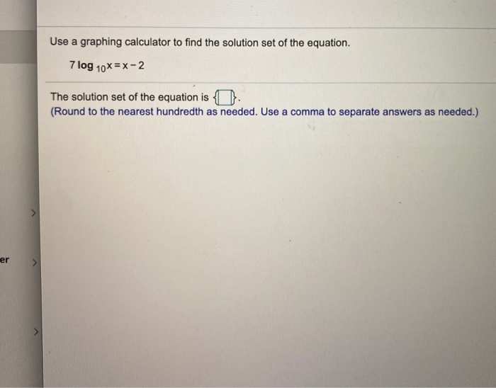 Solved Use a graphing calculator to find the solution set of | Chegg.com