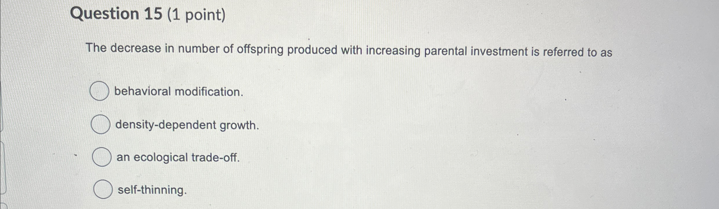 Solved Question 15 (1 ﻿point)The decrease in number of | Chegg.com