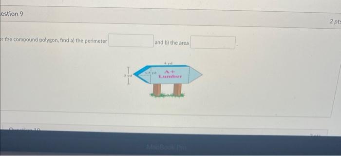 Solved r the compound polygon, find a) the perimeter and b) | Chegg.com